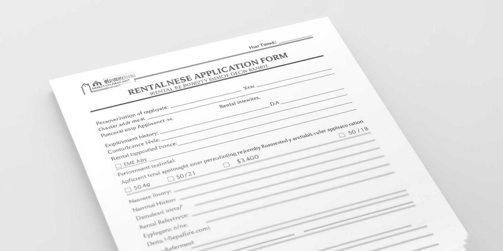Rental Property Application Form - FUTURE ENGLISH